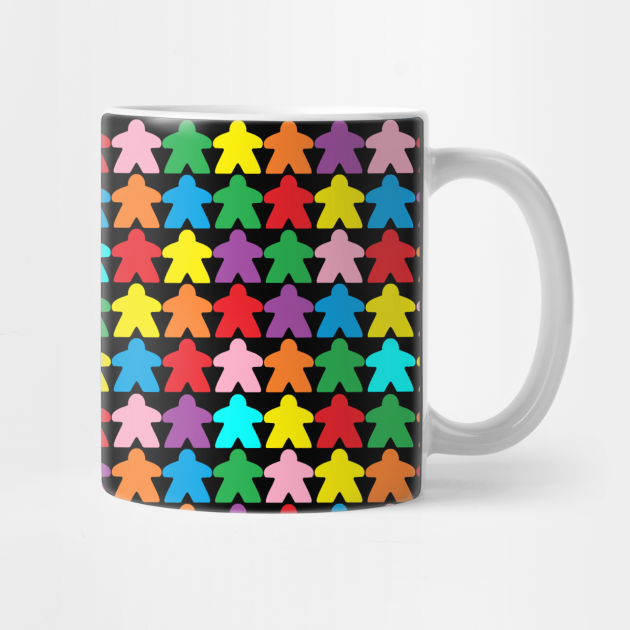 Multicolor Meeples - Meeple - Mug | TeePublic